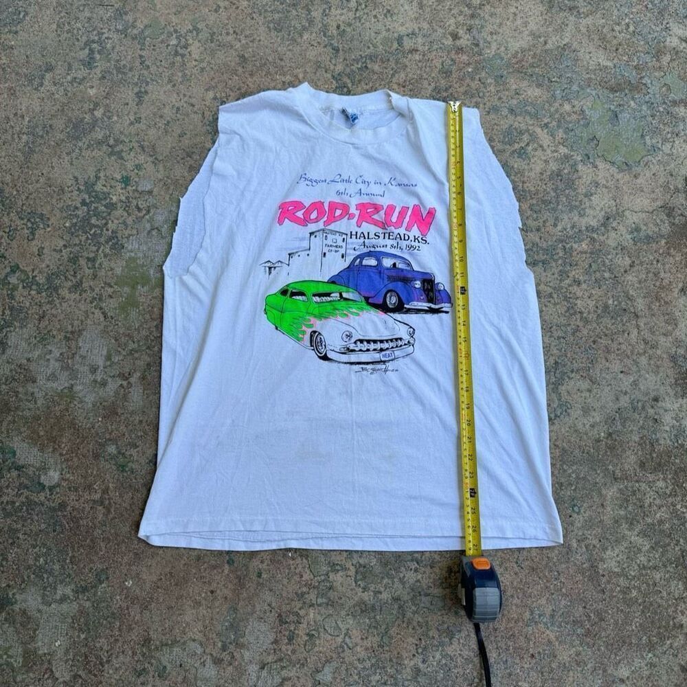 Rare Rod Run Kansas 1992 Vintage Cut Off Shirt - Gem